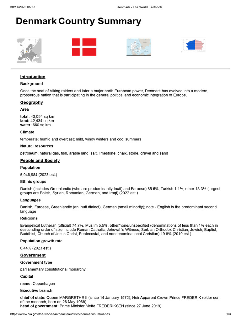 Denmark - The World Factbook | PDF