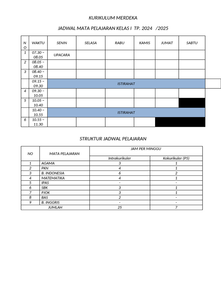 Contoh Roster Kurmer | PDF