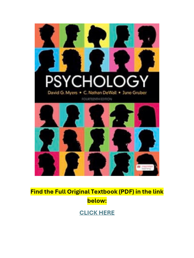 Psychology Textbook 14th Edition PDF | PDF | Mental Disorder | Thought