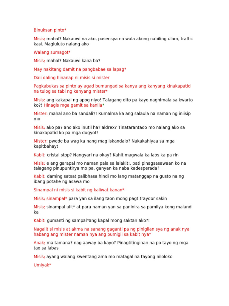 Kompan Drama Script | PDF