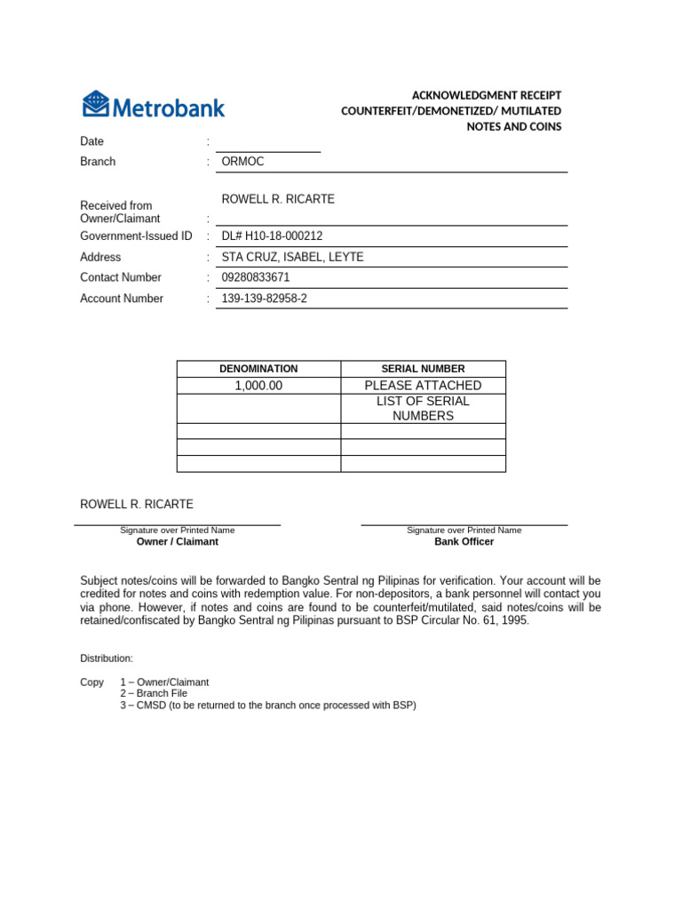 Mutilated - Demonetized - Counterfeit Notes and Coins | PDF