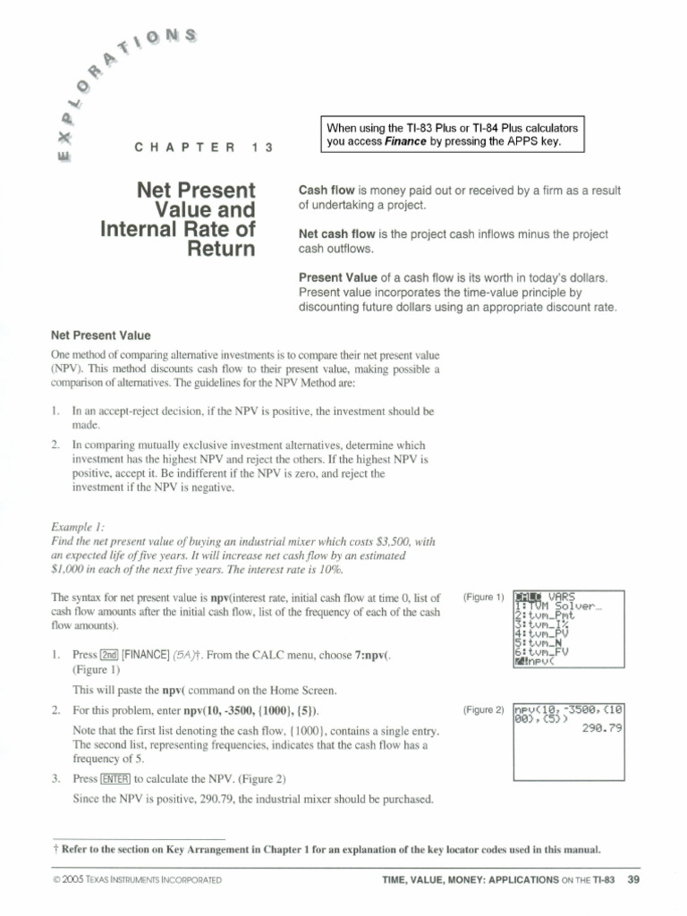 TimeValueMoney TI83 Act13 | PDF