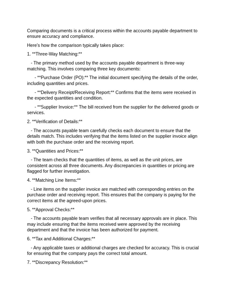 AUDIT Accuracy and Compliance | PDF | Accounts Payable | Business