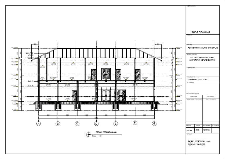 A B C D E F G: Shop Drawing | PDF