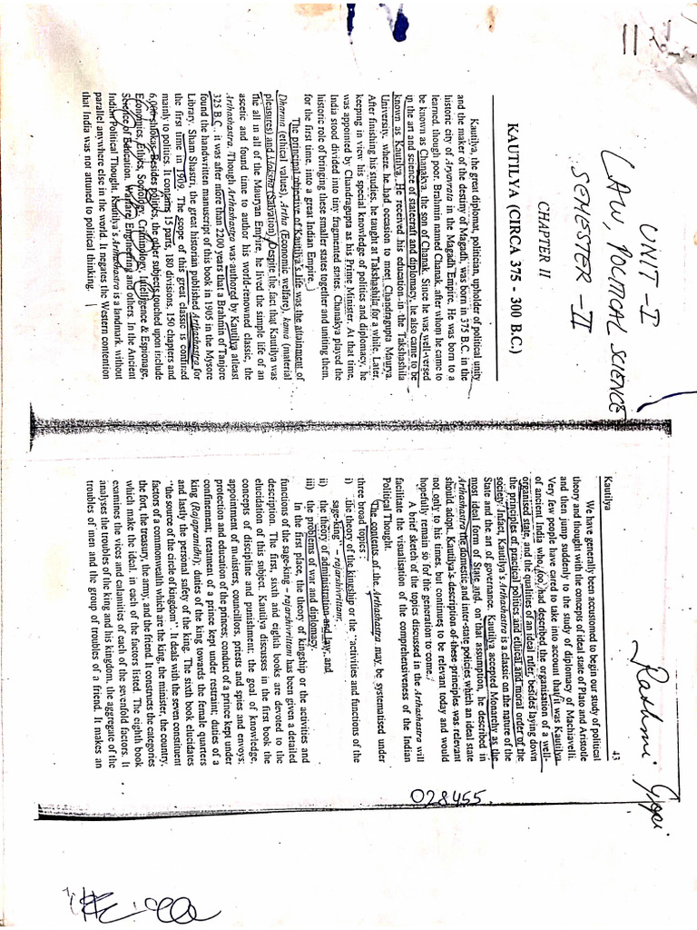 Kautilya's Saptang Theory | PDF