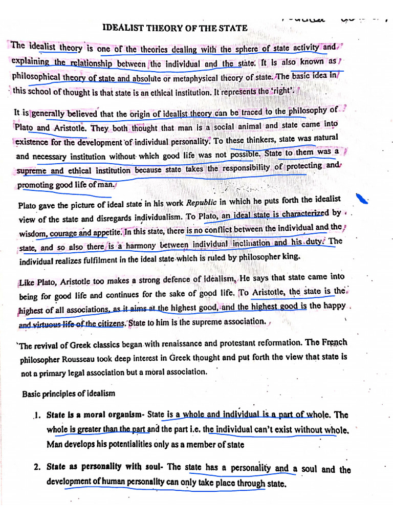 Idealist Theory | PDF