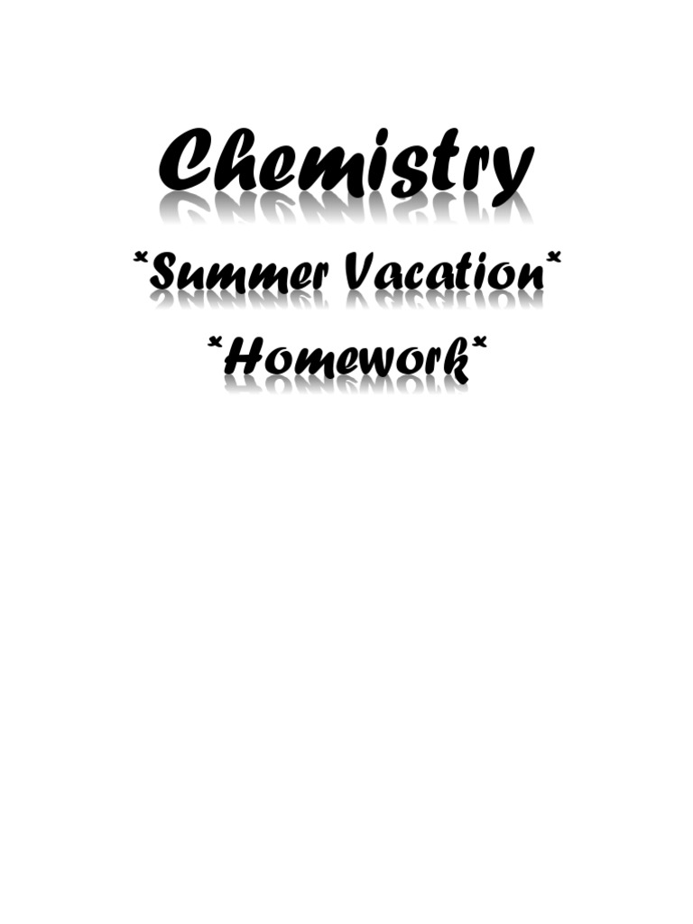Chemistry HW | PDF