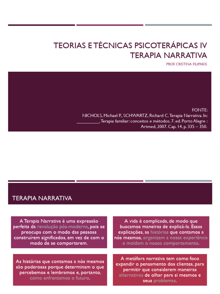 Terapia Narrativa | PDF