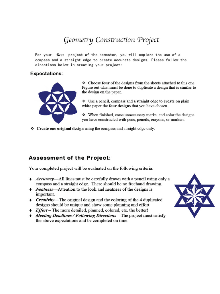 Geometry Construction Project | PDF
