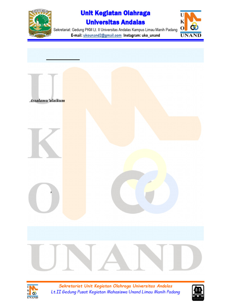 Surat Izin Volly UNP | PDF