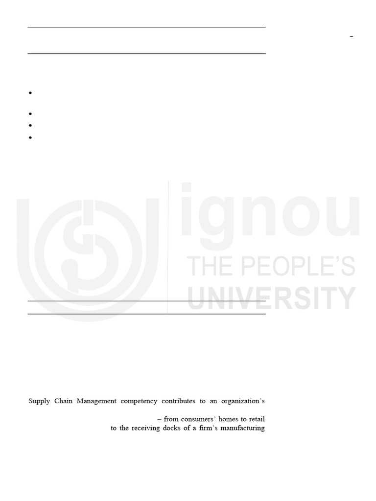 SCM Unit-2 | PDF