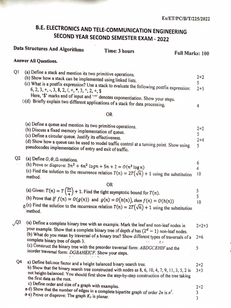B.E. Electronics and Tele-Communication Engineering Second Vear Second ...