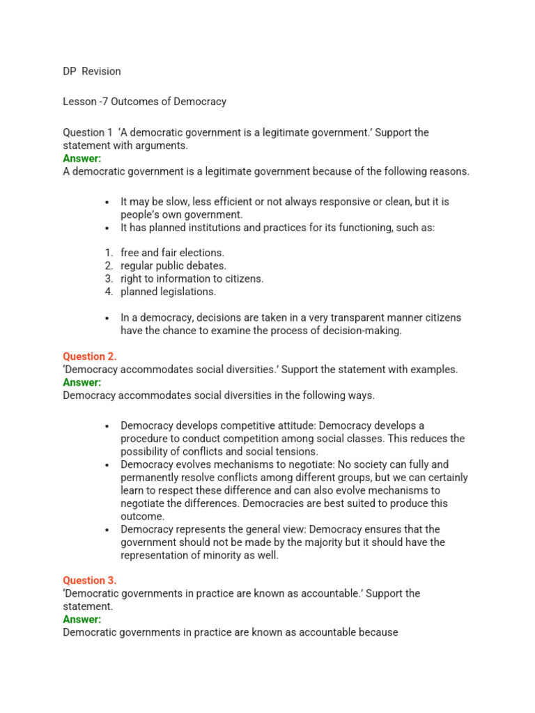 DP Revision L-7 Question and Answer | PDF