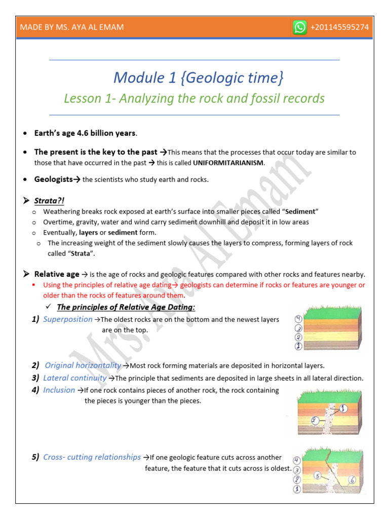 Module 1 Geologic Time | PDF