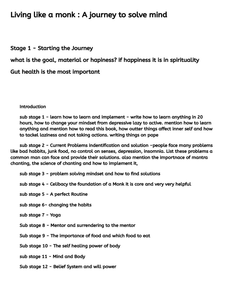 Living Like a Monk | PDF