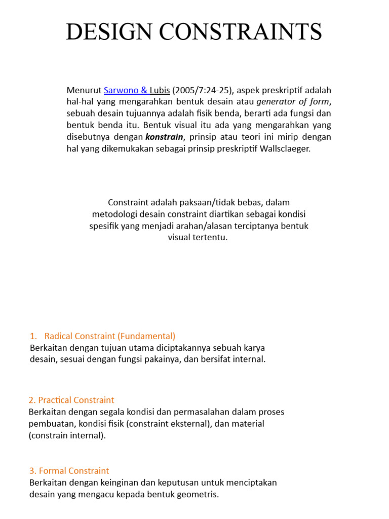 Design Constraint | PDF