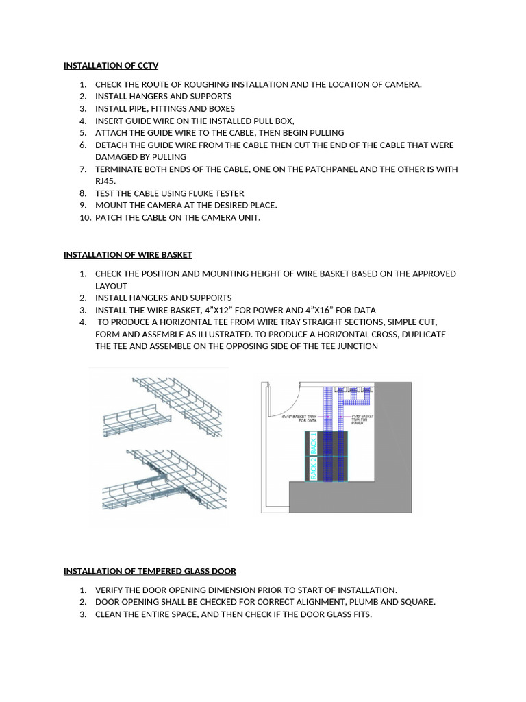 Server Room Fitout Procedure 2 | PDF