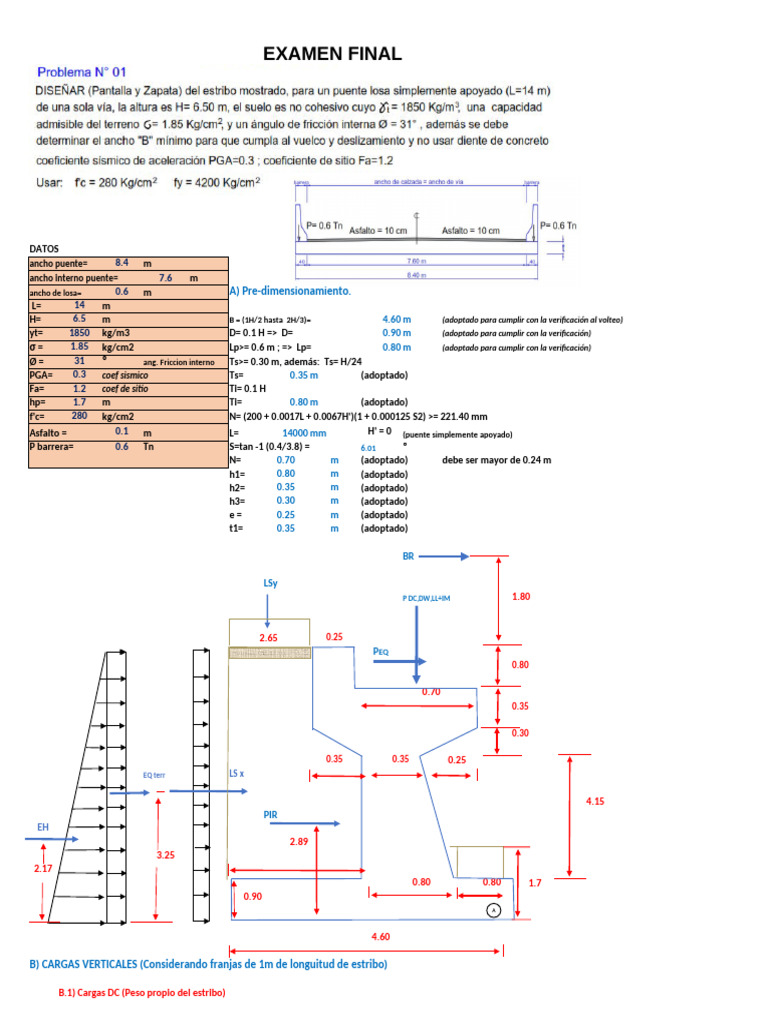 Practica Califica 3 ESTRIBO PUENTE | PDF