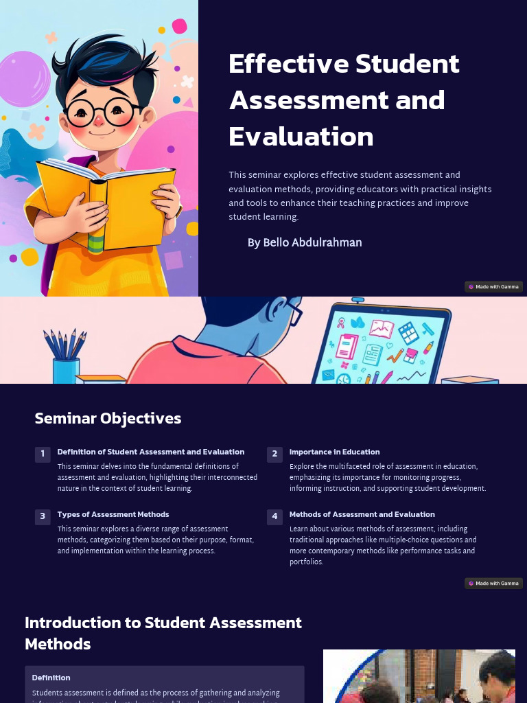Effective Student Assessment and Evaluation | PDF