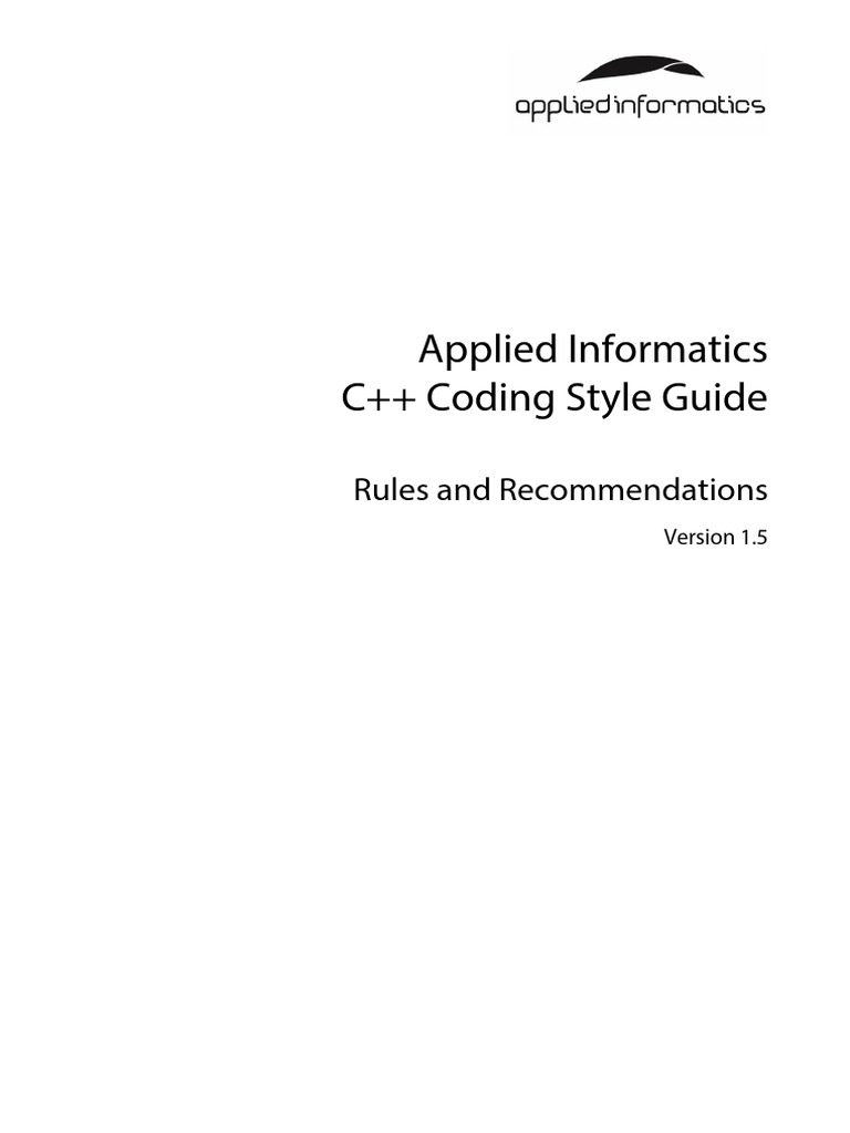 C++ Coding Style Guide | PDF