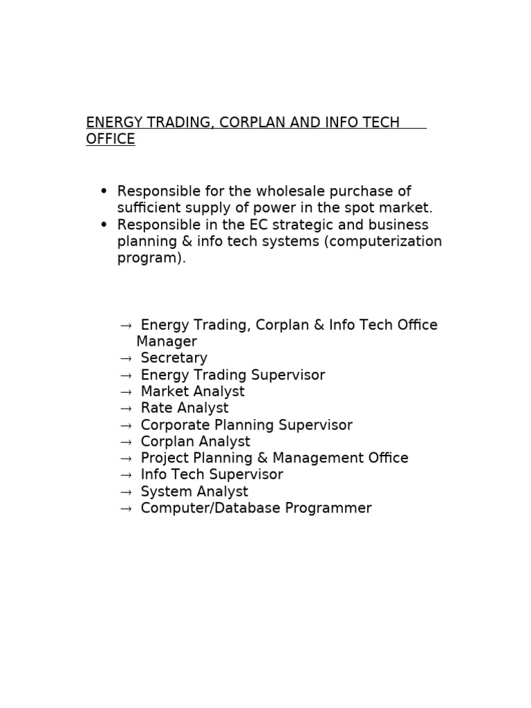 Corplan Department | PDF