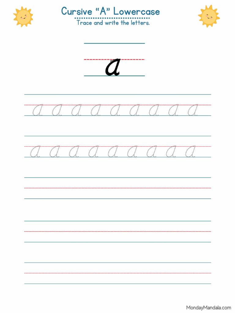 Cursive A Lowercase | PDF