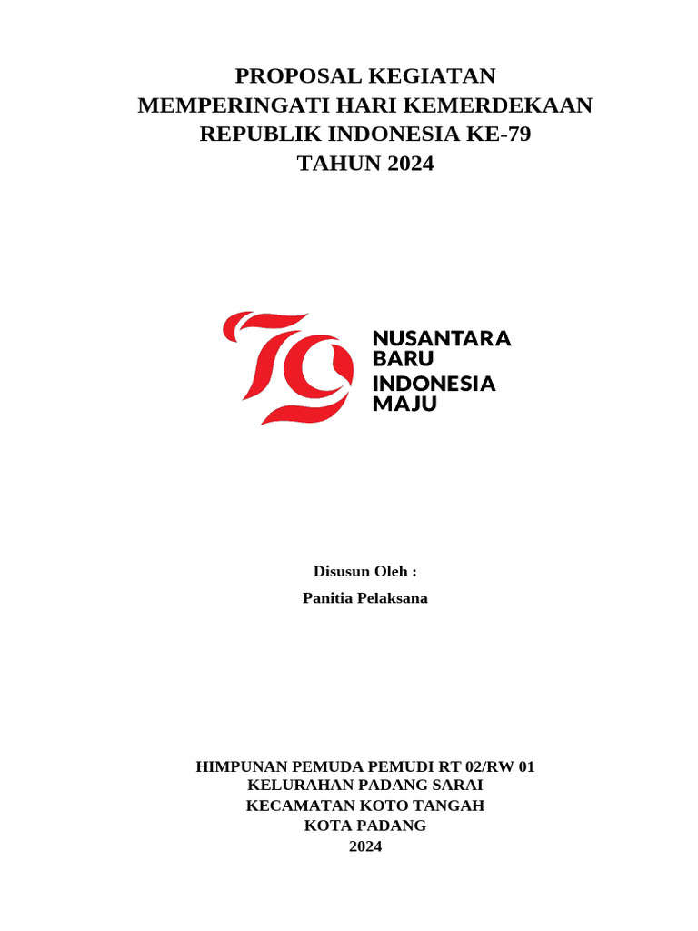 PROPOSAL KEGIATAN T7 AGUSTUS | PDF