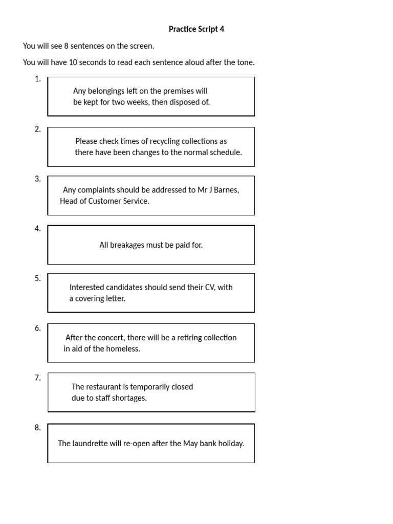 Practice Script 4 | PDF