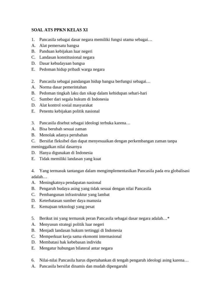 Ats Kelas Xi.. | PDF