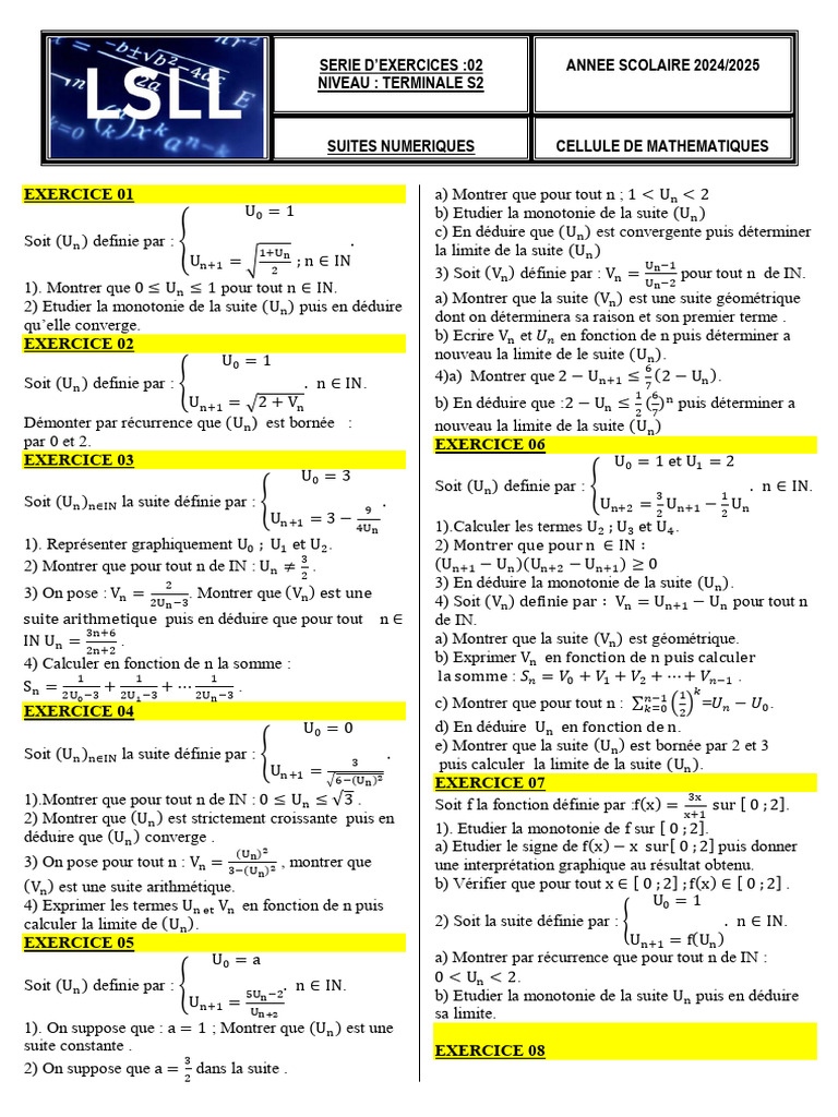 SUITES NUM LSLL 2025 (1) | PDF