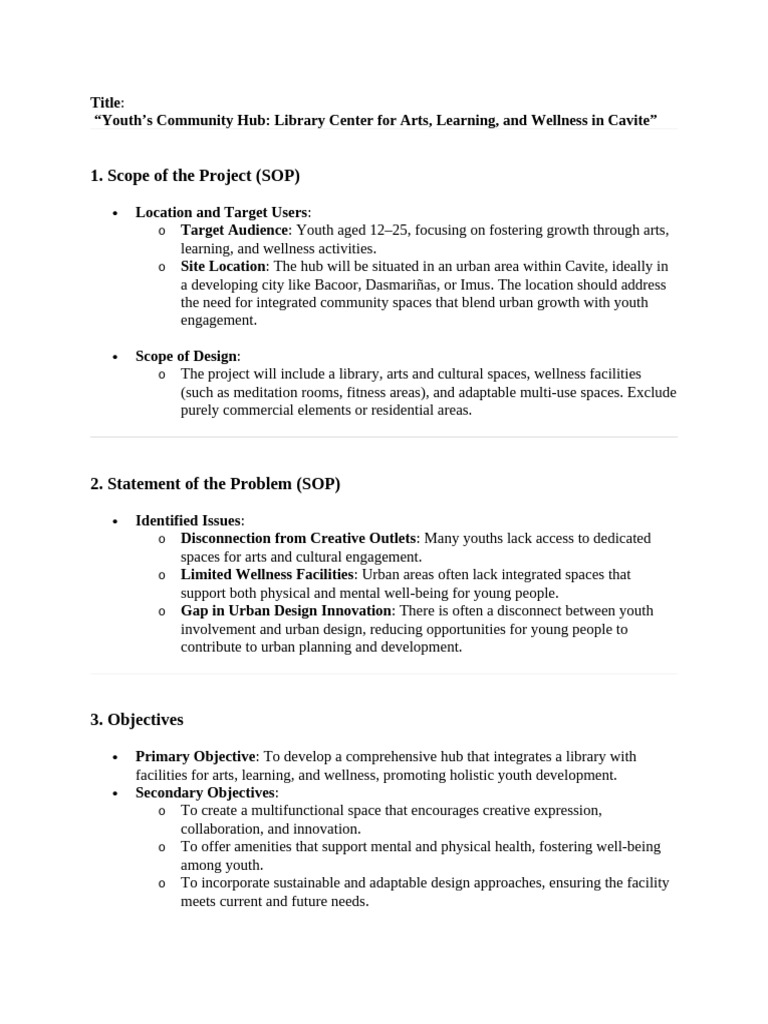 Scope of The Project (SOP) | PDF