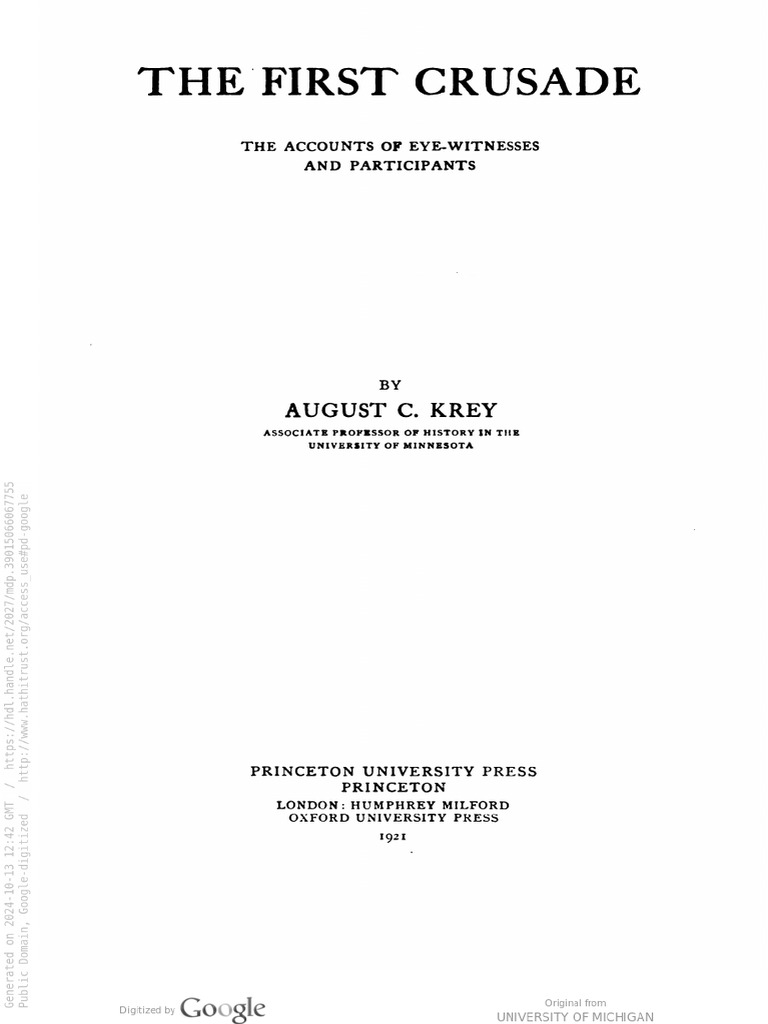 The First Crusade | PDF