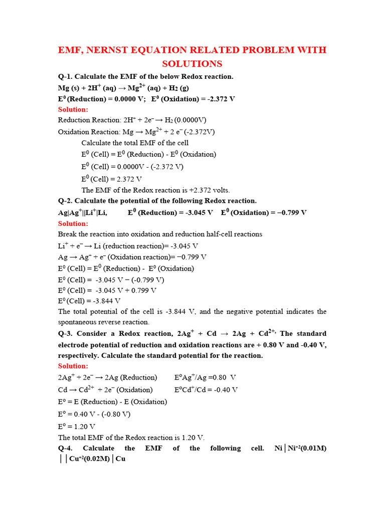 Unit-Ii Numerical Problems | PDF
