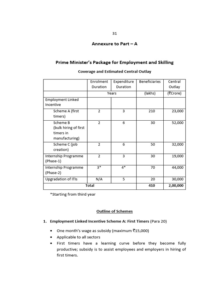 EPFO New Budget Schemes | PDF