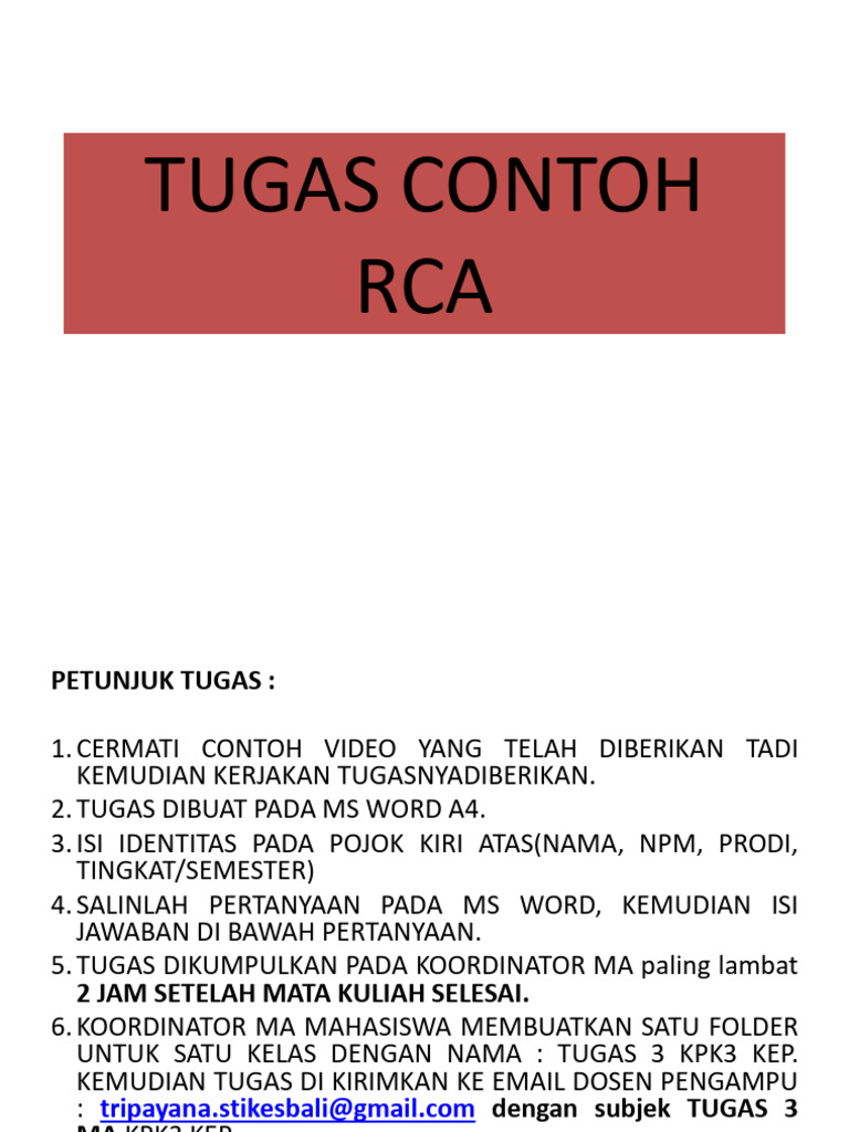 Tugas Contoh Rca | PDF