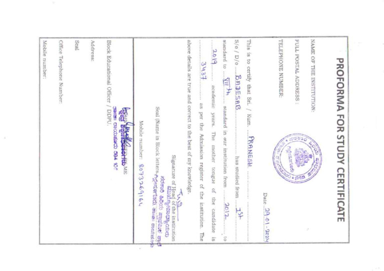 Pranesh Study Primary20240201 - 11214023 | PDF