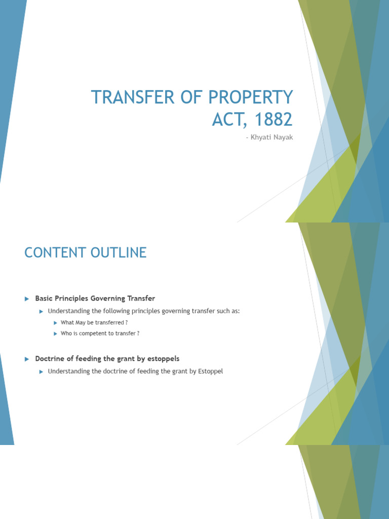 Basic Principles Governing Transfer & Rule of Estoppel | PDF