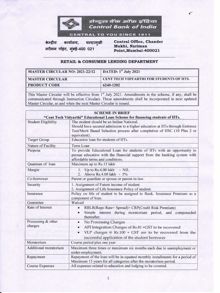 Master Circular No.12 Dated 01.07.2021. | PDF