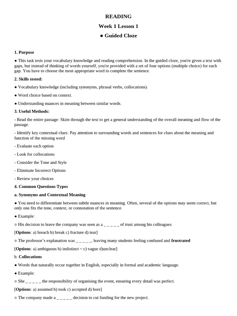 Reading SB W1L1 | PDF