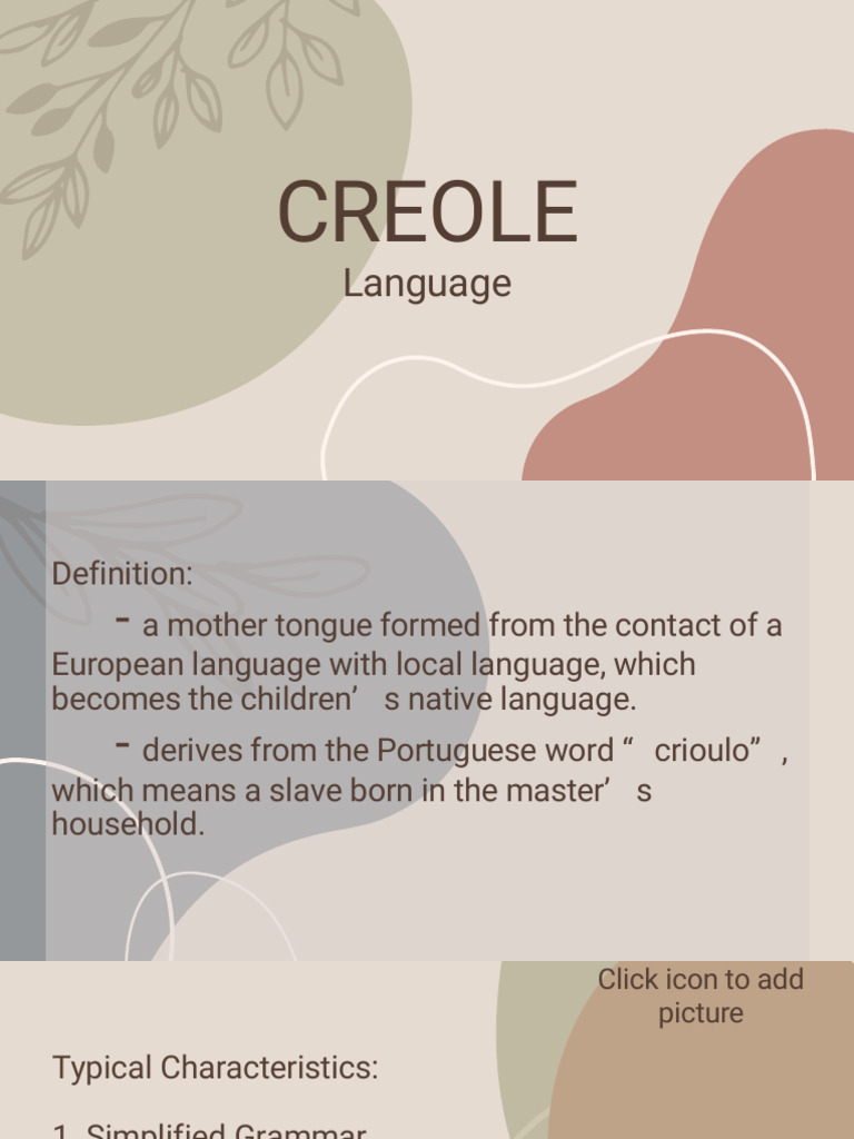 Creole PPT 7 | PDF