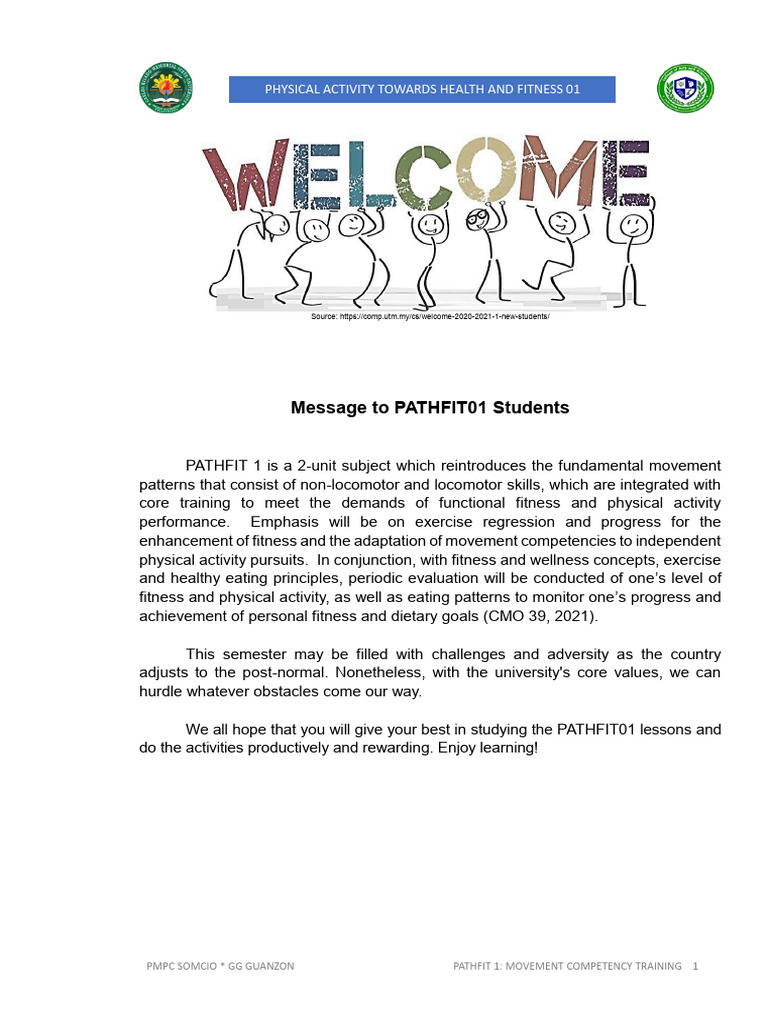 2024 Pathfit Unit 1 Only | PDF | Physical Fitness | Career & Growth