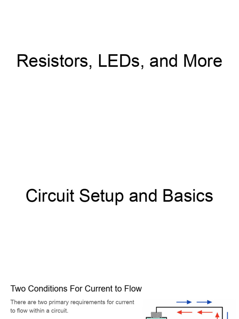 Resistors, LEDs, and More | PDF