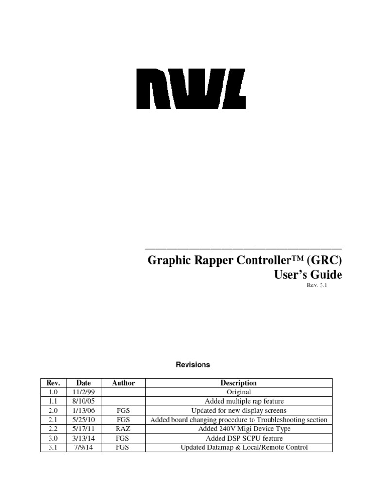 GRC Users Guide Rev 3 1 070914 | PDF