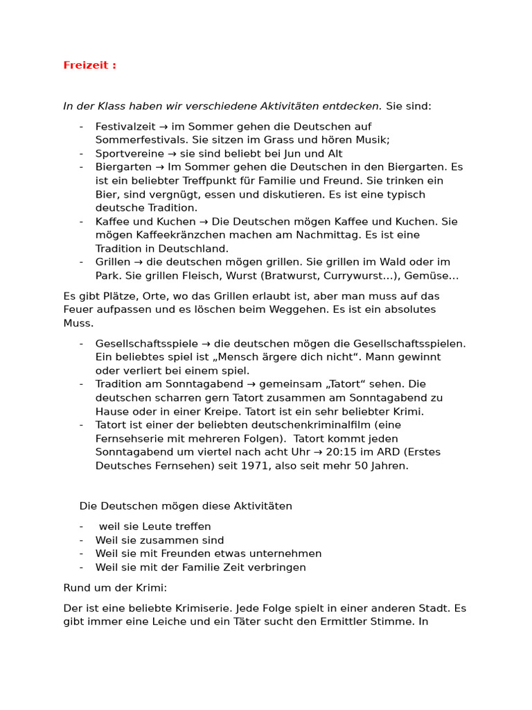 Freizeit | PDF