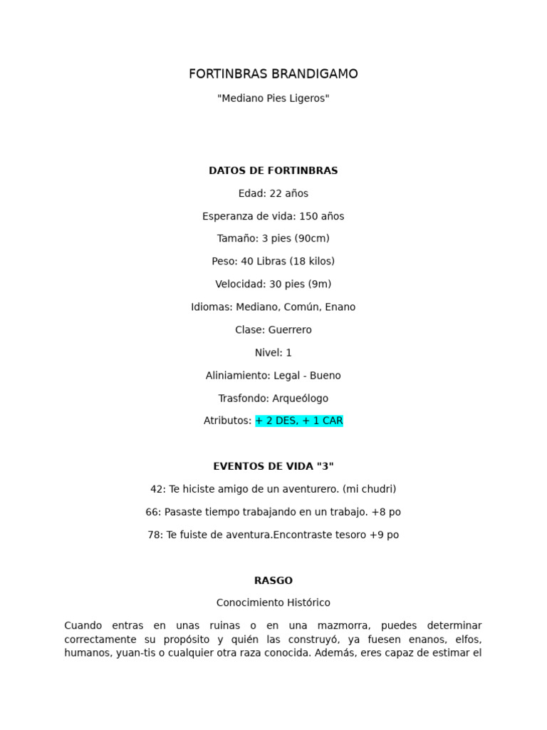 Fortinbras Brandigamo | PDF