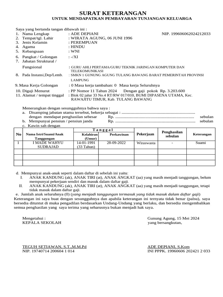 FORMAT KP4 Jadi | PDF