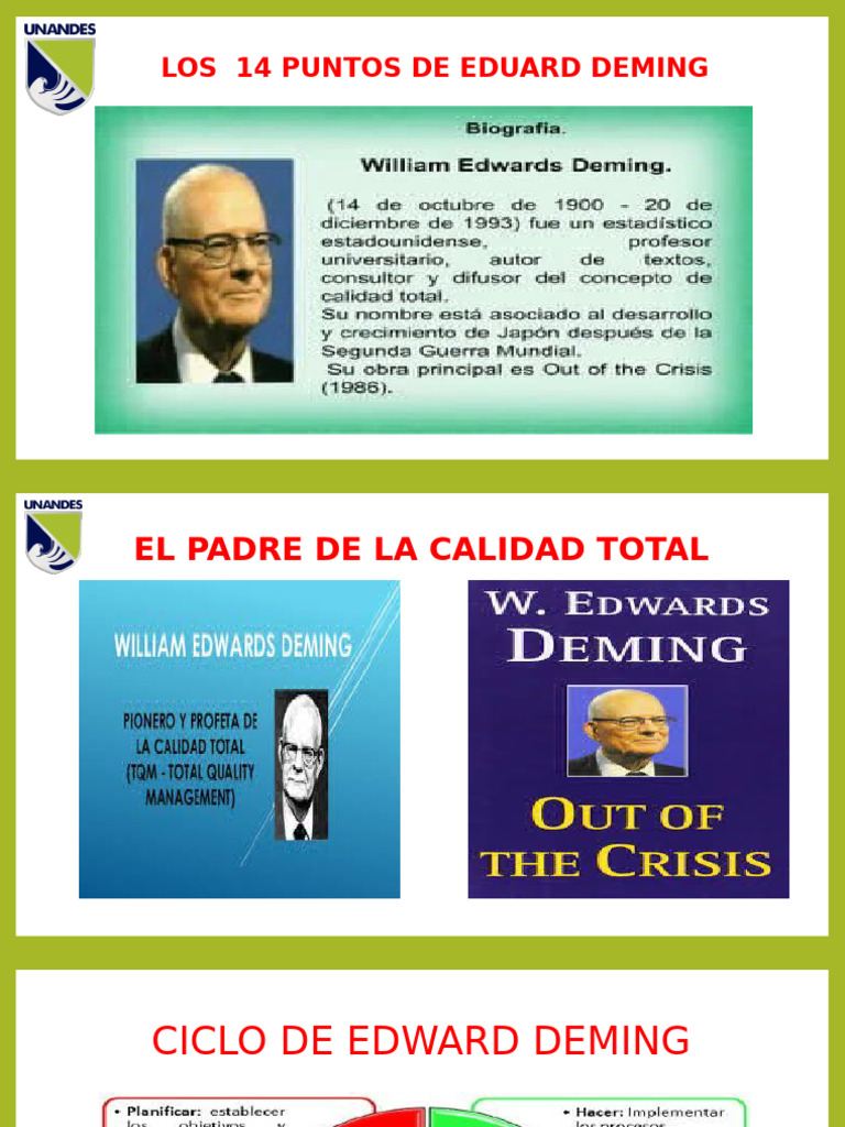 Los 14 Puntos de Eduard Deming | PDF