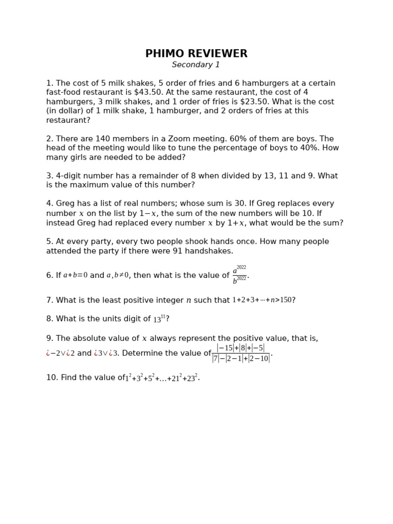 PHIMO REVIEWER Session 2 | PDF