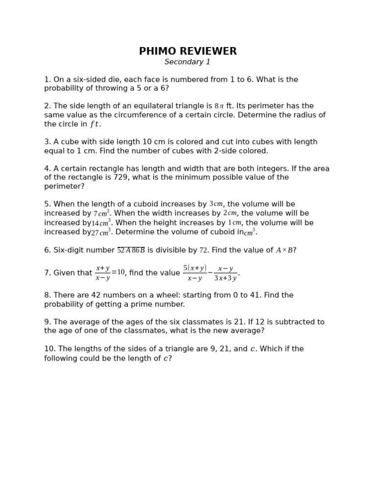 PHIMO REVIEWER Session 3 | PDF