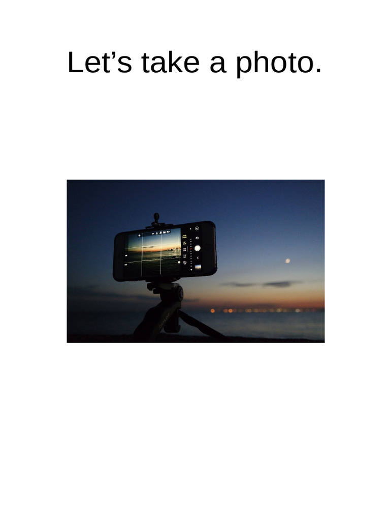 Let's take a photo | PDF